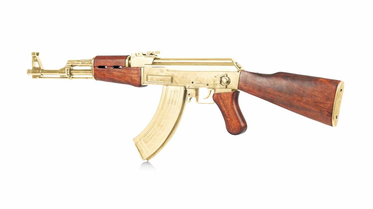 Kalaschnikow AK 47 Gold Edition Dekowaffe | Waffen-Schaulade