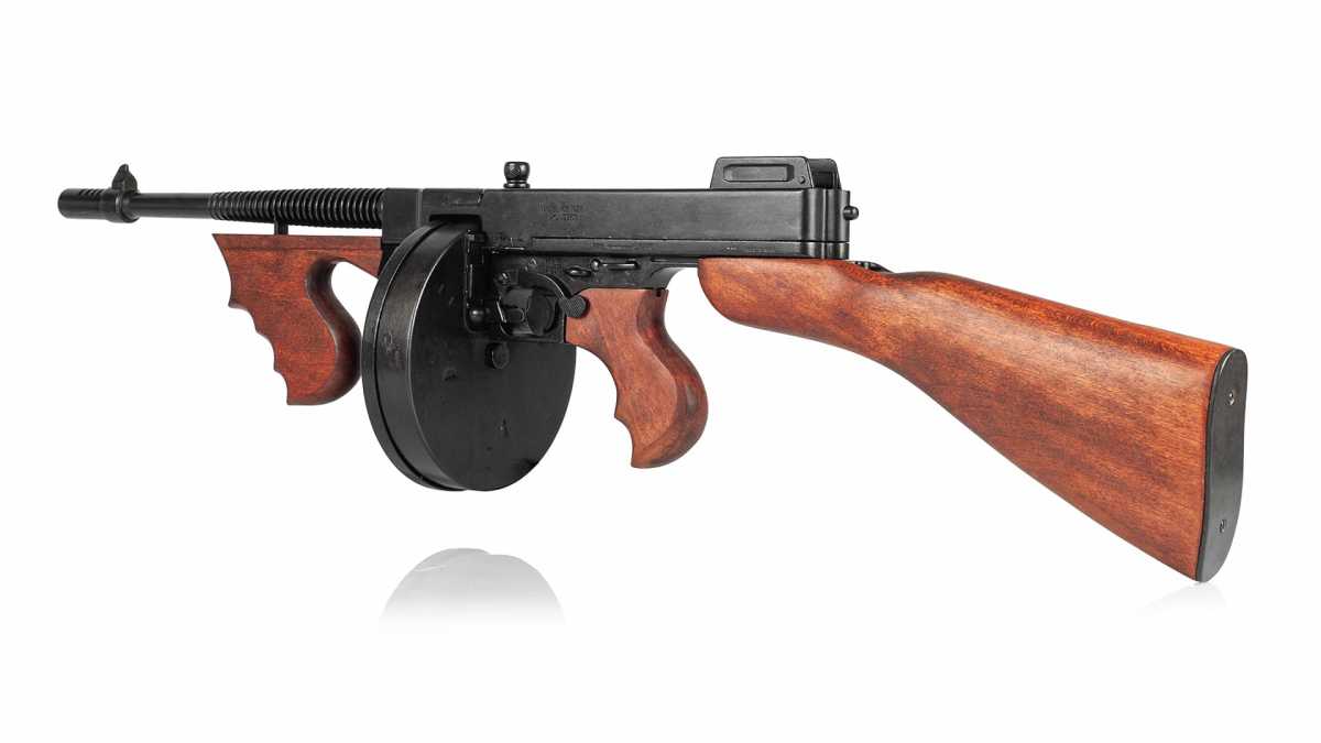 M1928 Thompson Deko Maschinenpistole Chicago Typewriter | Waffen-Schaulade