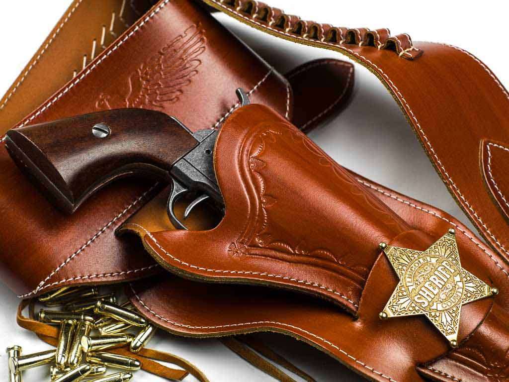 Sheriff Revolvergürtel - Westernholster | Waffen-Schaulade