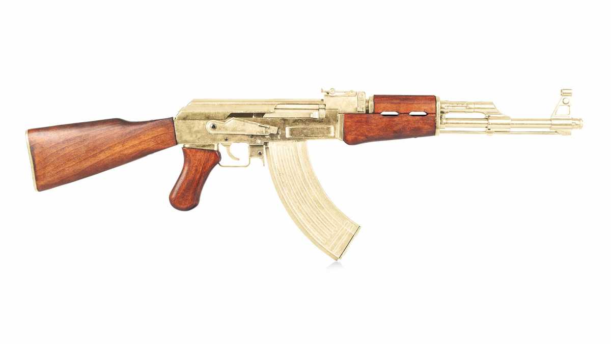 Kalaschnikow AK 47 Gold Edition Dekowaffe | Waffen-Schaulade